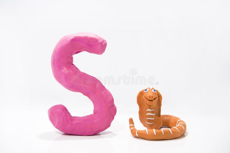Letters Made from Play Clay with Some Visualizations Stock Photo ...