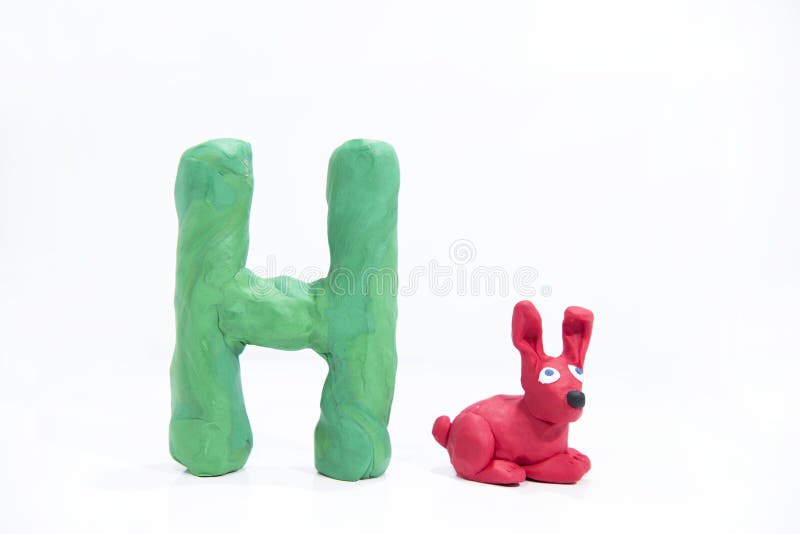 Letters Made from Play Clay with Some Visualizations Stock Photo ...