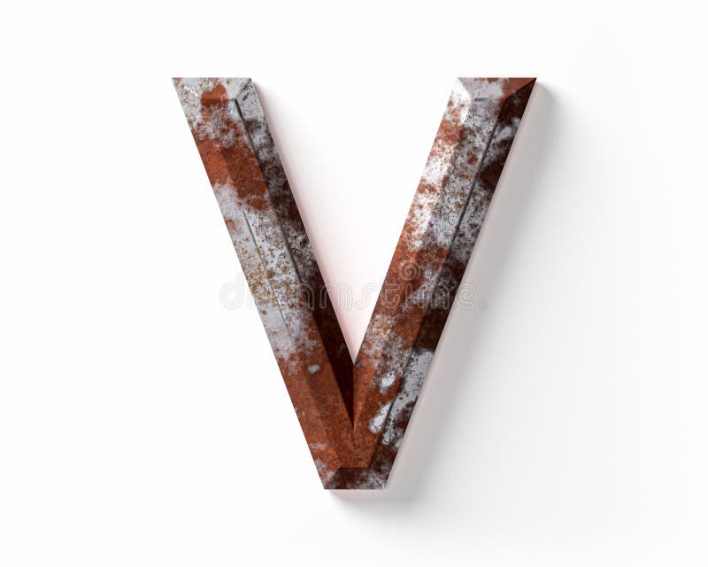 Letters Made of Rusty Metal Stock Illustration - Illustration of ...