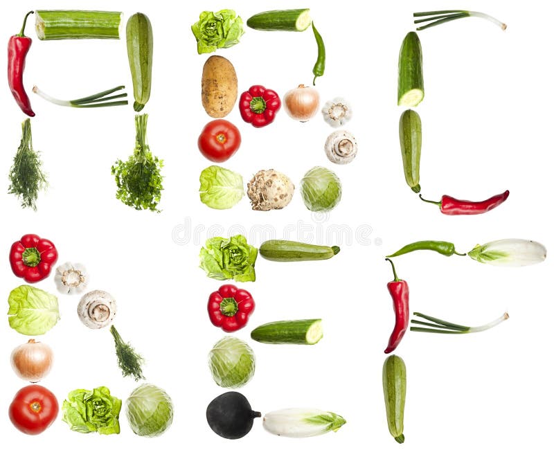 Letters made of vegetables stock photo. Image of natural - 18421670