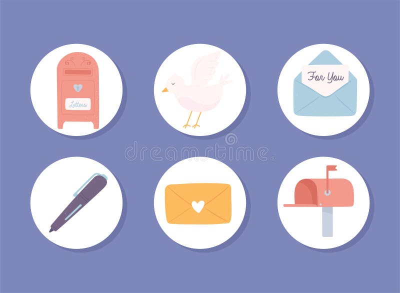 Letters and mail stock illustration. Illustration of postage - 235914951