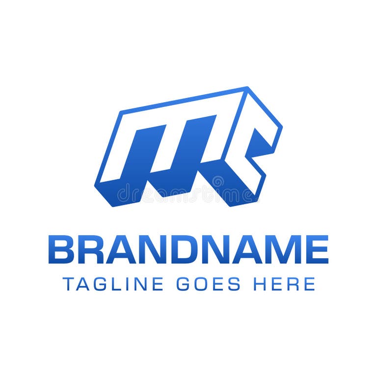 Letters MC 3D Monogram Logo, Symbolizes Strength, Dynamism, and ...