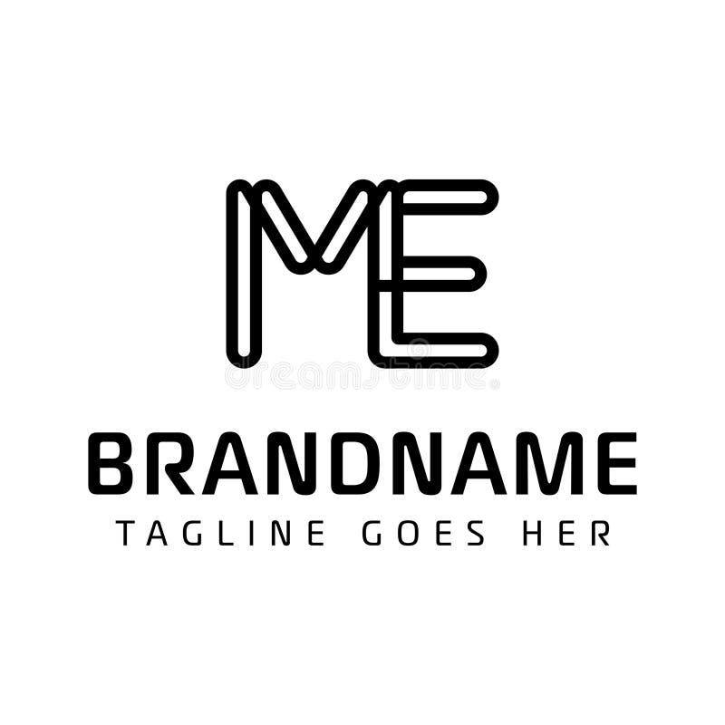 Letters ME Monogram Logo, for Business with ME or EM Initials Stock ...