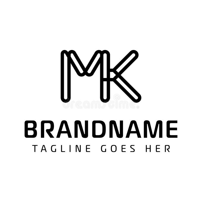 Letters MK Monogram Logo, for Business with MK or KM Initials Stock ...