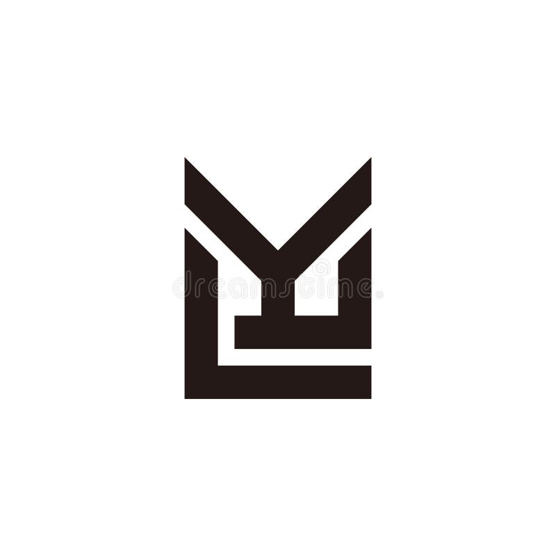 Letters Ml Simple Geometric Stripe Logo Vector Stock Vector ...