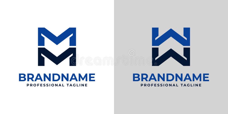 Letters MM WW Monogram Logo, for Any Business with MM WW Initials Stock ...
