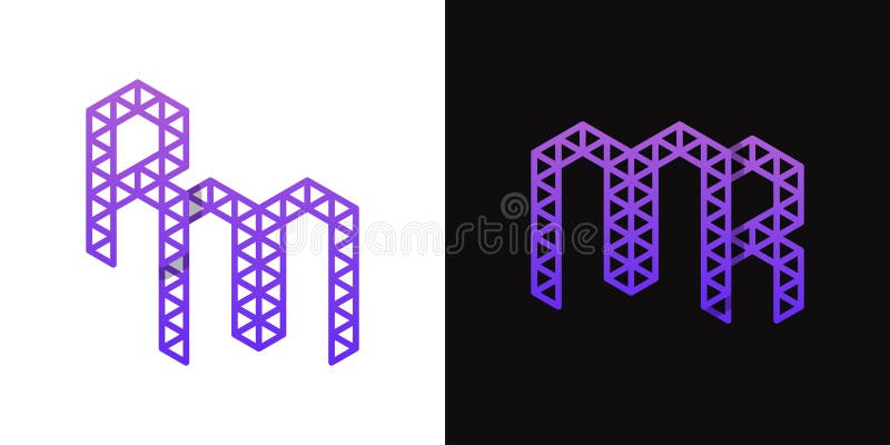 Letters MR and RM Polygon Logo, Suitable for Business Related To ...