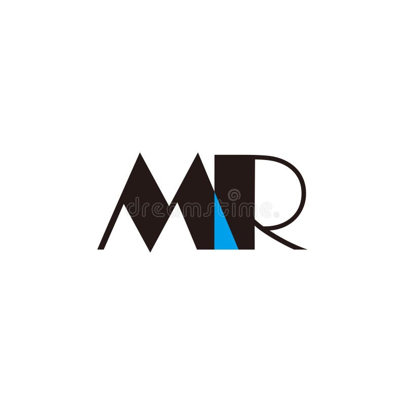 Letters Mr Simple Linked Thick Font Simple Logo Vector Stock Vector ...