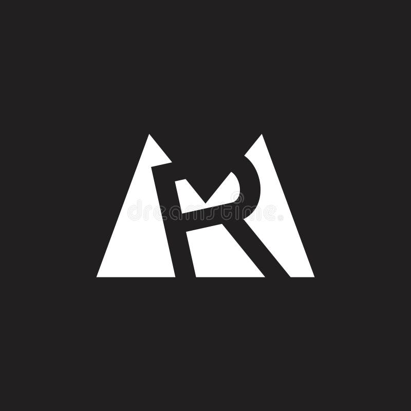 Letters Mr Simple Negative Space Triangle Geometric Logo Stock Vector ...