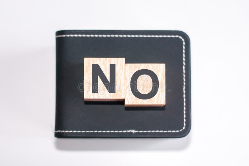 The Letters N and O - NO in Wooden Cubes on the Black Box Stock Image ...