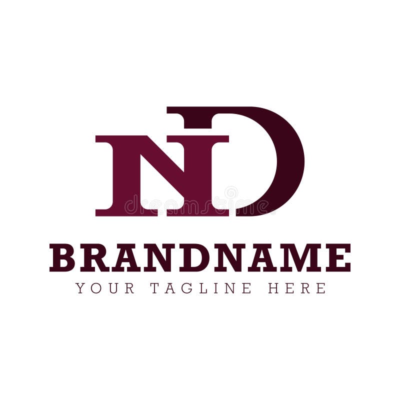 Letters ND Monogram Logo, for Business with ND DN Initials Stock Vector ...