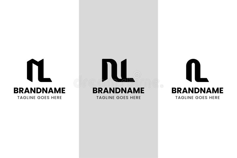 Letters NL Monogram Logo Set, Suitable for Any Business with LN or NL ...