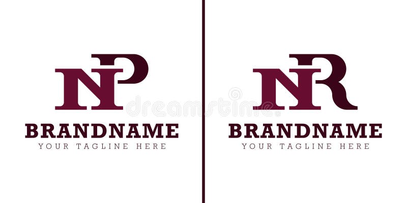 Letters NP and NR Monogram Logo, for Business with NP PN NR RN Initials ...