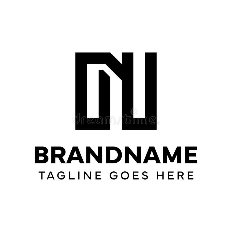 Letters NU Monogram Logo, Suitable for Any Brand with UN or NU Initials ...