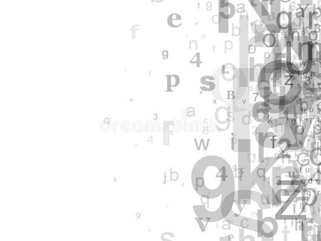 Letters Numbers stock illustration. Illustration of data - 597212