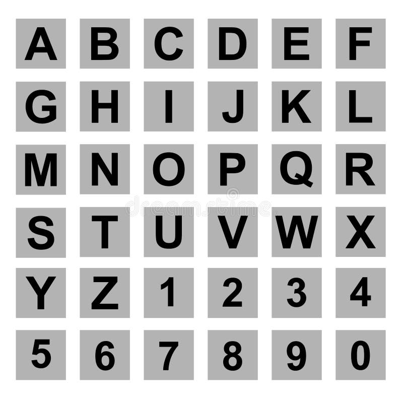 Letters and numbers. stock vector. Illustration of eps10 - 65497318