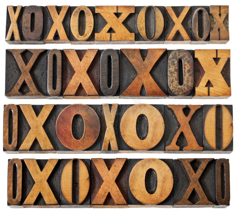 Letters O and X in Wood Type Stock Image - Image of zero, block: 25551093