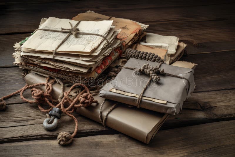 Letters Old Stack Wooden. Generate Ai Stock Illustration - Illustration ...