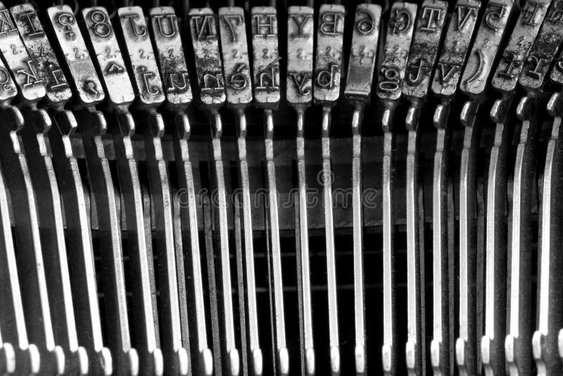 Letters of an Old Typewriter Stock Photo - Image of metal, newspaper ...