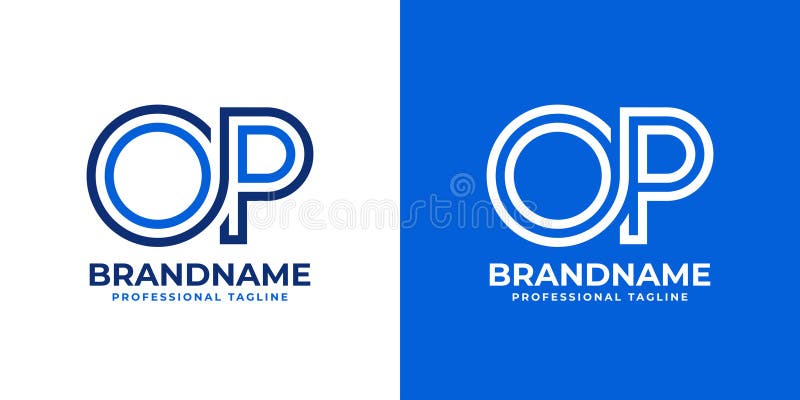 Letters OP Line Monogram Logo, Suitable for Business with OP or PO ...