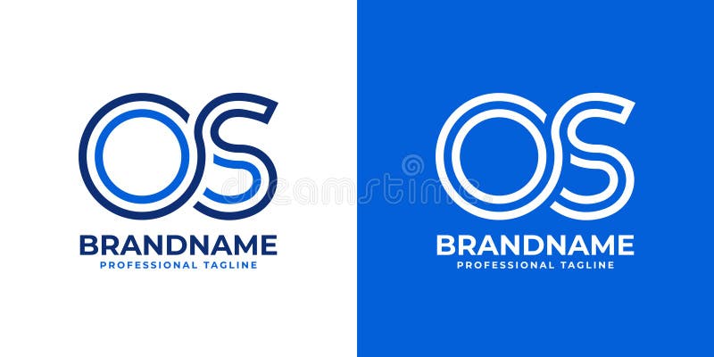 Letters OS Line Monogram Logo, Suitable for Business with OS or so ...