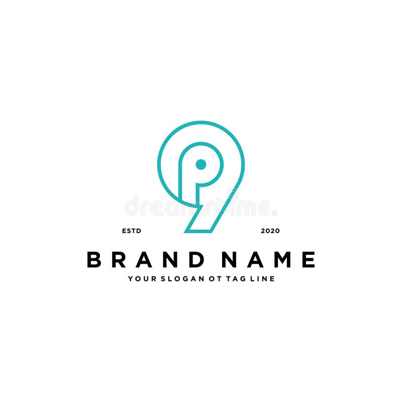 Letters P and Nine Logo Design Vector Stock Vector - Illustration of ...