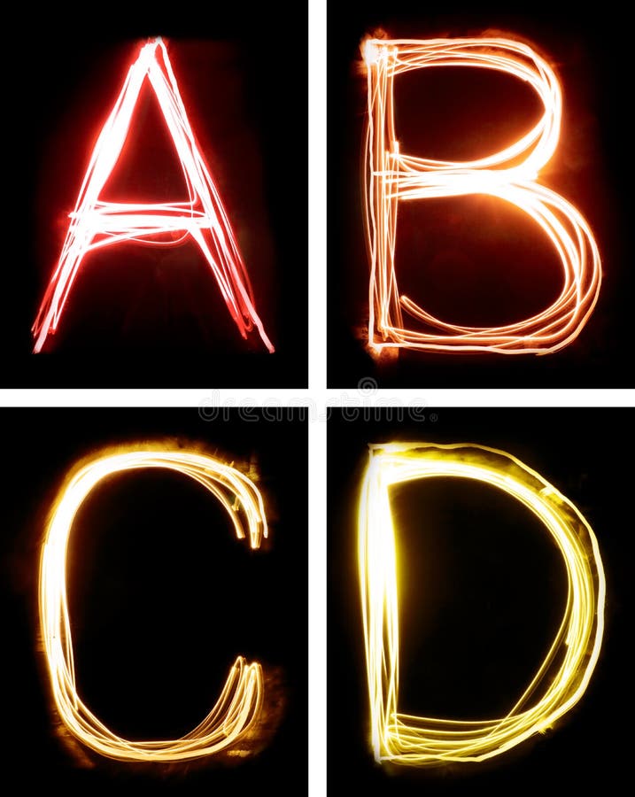 Letters painted with light stock photo. Image of abstract - 18055450