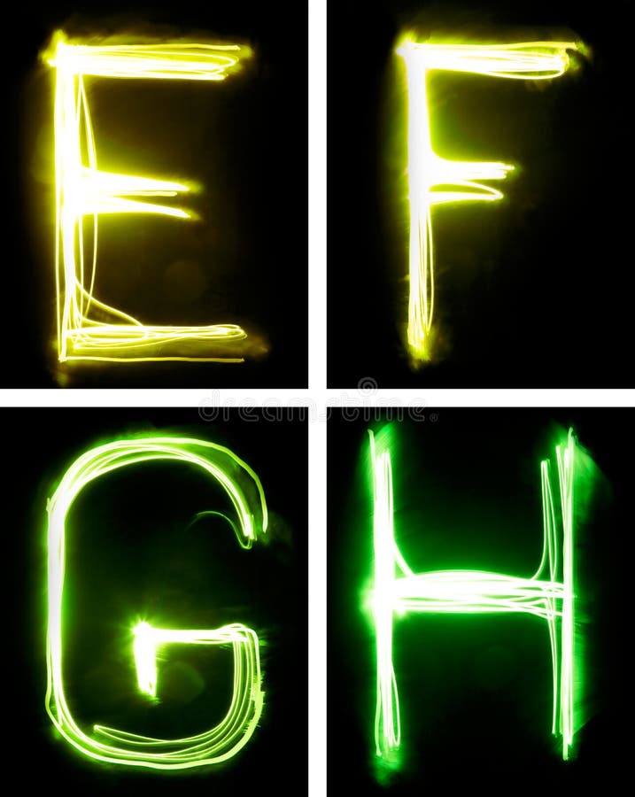 Letters painted with light stock photo. Image of abstract - 18055450