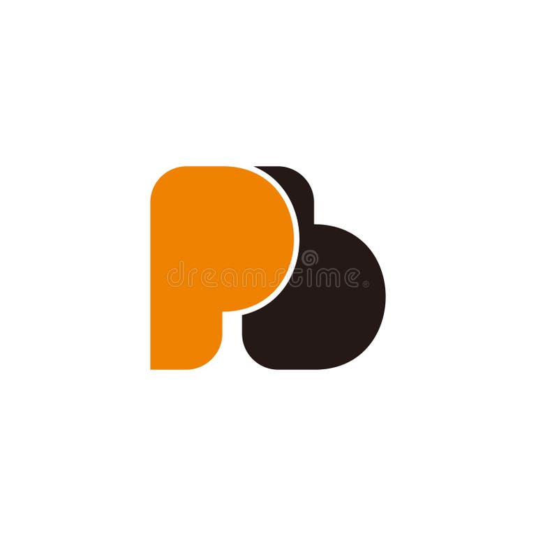 Letters Pb Simple Shadow Cute Simple Logo Vector Stock Vector ...