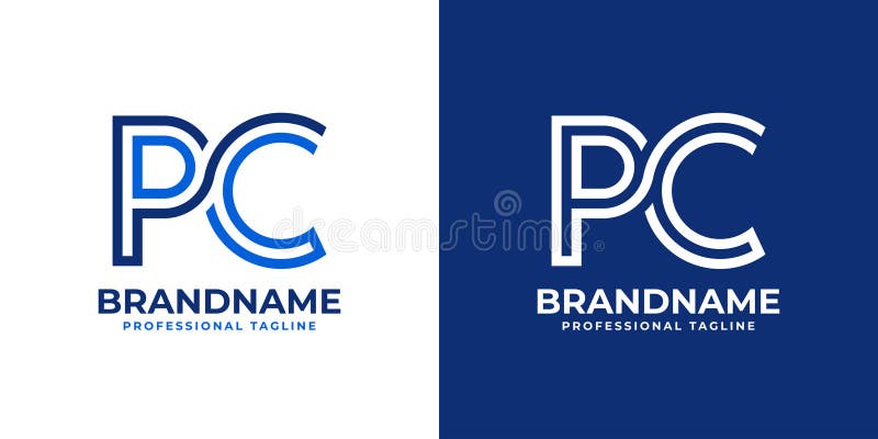 Letters PC Line Monogram Logo, Suitable for Business with PC or CP ...