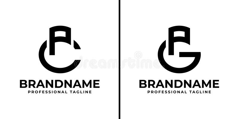 Letters PC and PG Monogram Logo, Suitable for Any Business with PC, CP ...