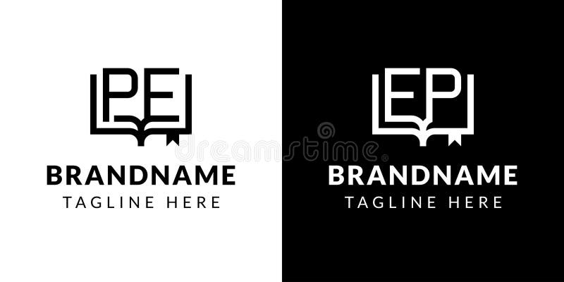 Letters PE and EP Book Logo, Suitable for Business Related To Book with ...