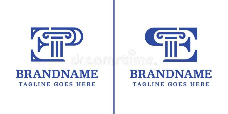Letters PE or EP Pillar Law Logo, Symbolizing Strength, Stability, and ...