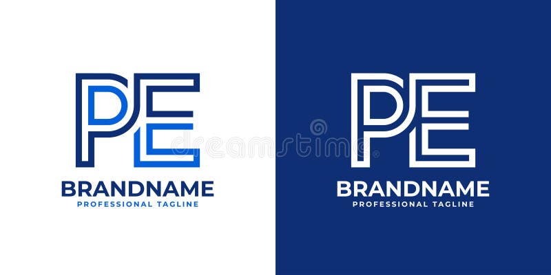 Letters PE Line Monogram Logo, Suitable for Business with PE or EP ...