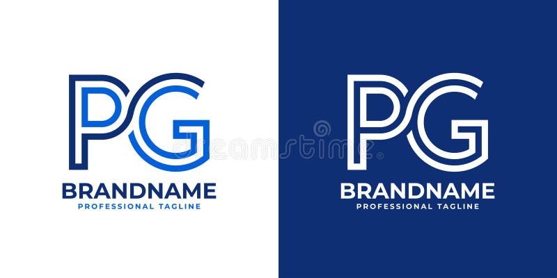 Letters PG Line Monogram Logo, Suitable for Business with PG or GP ...