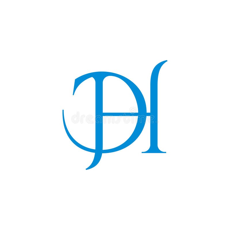 Letters Ph Dh Linked Elegant Thin Logo Vector Stock Vector ...