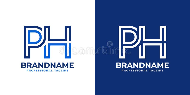 Letters PH Line Monogram Logo, Suitable for Business with PH or HP ...