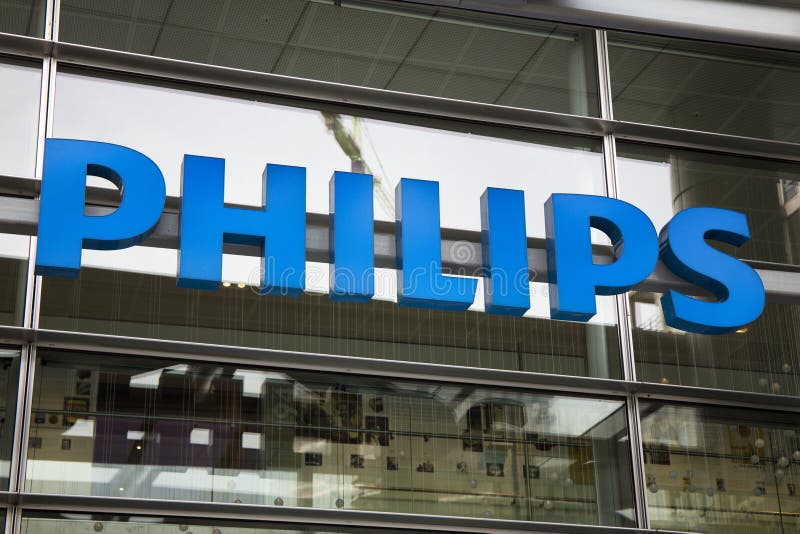 Letters Philips on a Building in Amsterdam Editorial Photo - Image of ...