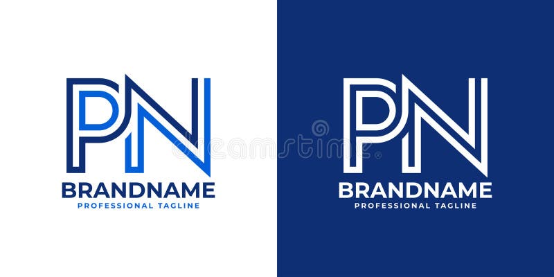 Letters PN Line Monogram Logo, Suitable for Business with PN or NP ...