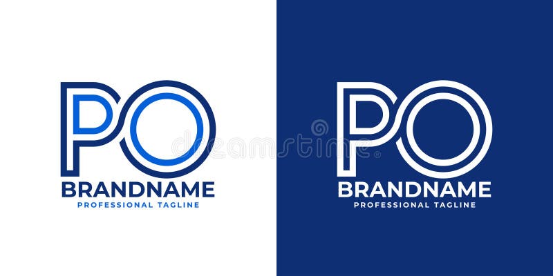 Letters PO Line Monogram Logo, Suitable for Business with PO or OP ...