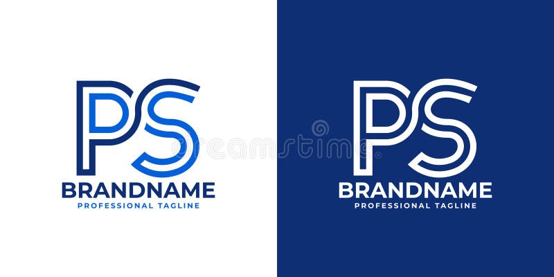 Letters PS Line Monogram Logo, Suitable for Business with PS or SP ...