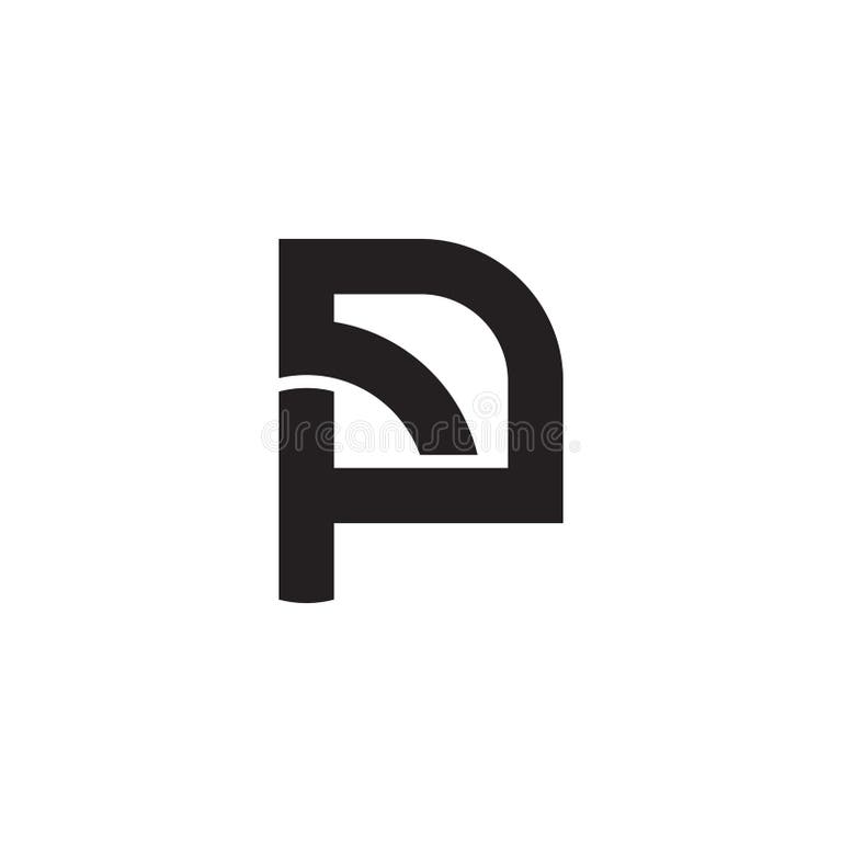 Letters Pst Linked Simple Geometric Lines Logo Vector Stock Vector ...