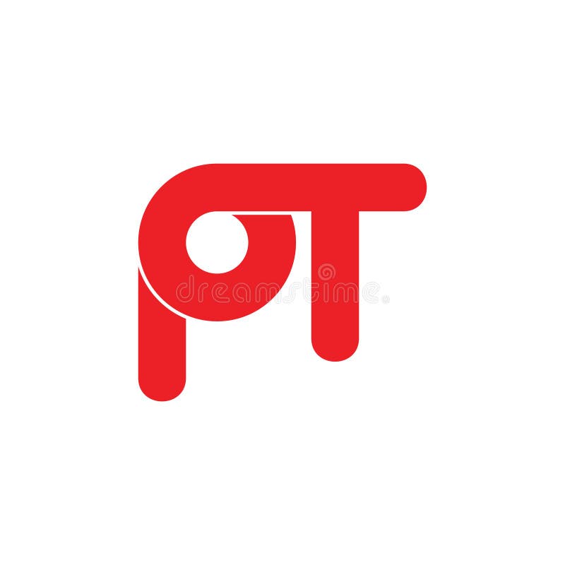 Letters Pt Simple Loop Logo Vector Stock Vector - Illustration of ...