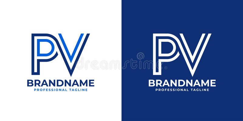 Letters PV Line Monogram Logo, Suitable for Business with PV or VP ...