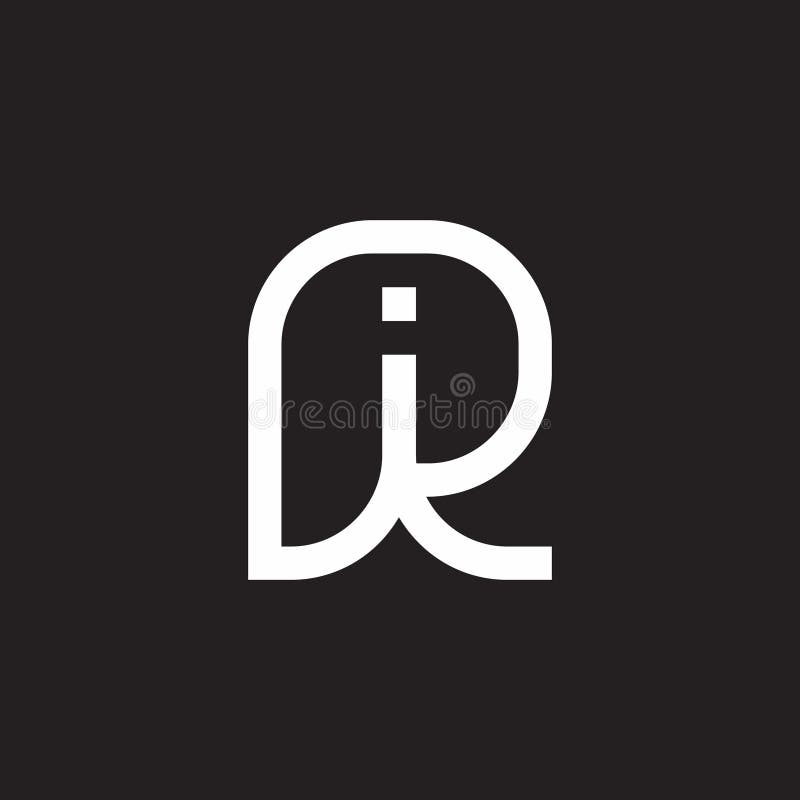 Letters R I L Simple Curves Geometric Line Logo Vector Stock Vector ...