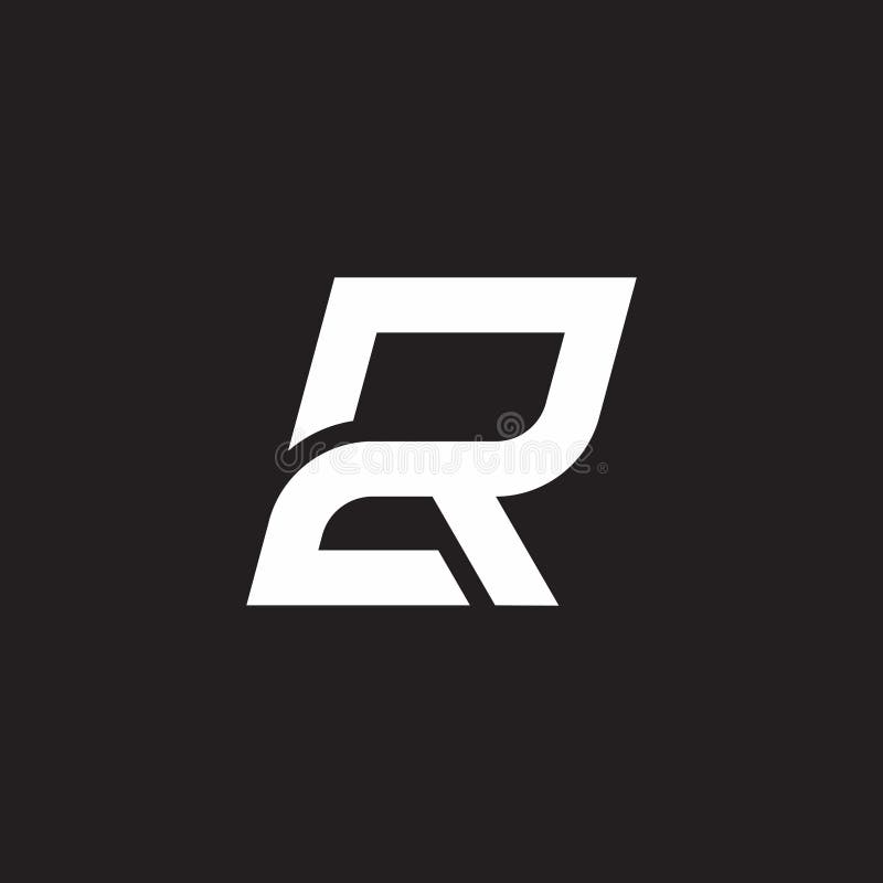Letters 2r Simple Geometric Line Logo Vector Stock Vector ...
