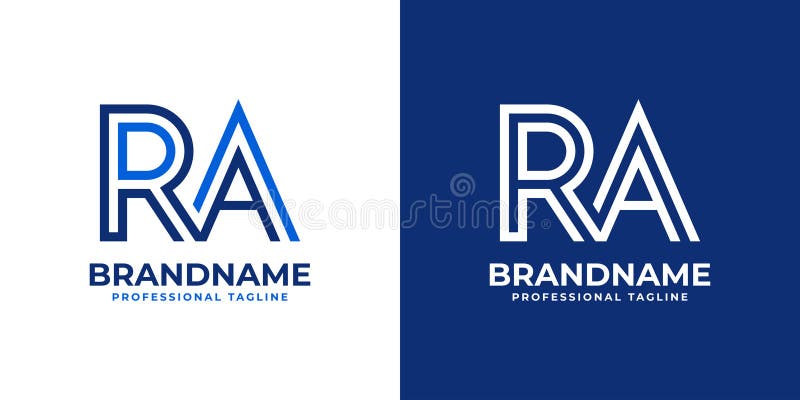 Letters RA Line Monogram Logo, Suitable for Business with RA or AR ...