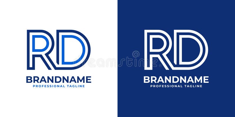 Letters RD Line Monogram Logo, Suitable for Business with RD or DR ...