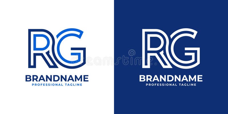Letters RG Line Monogram Logo, Suitable for Business with RG or GR ...