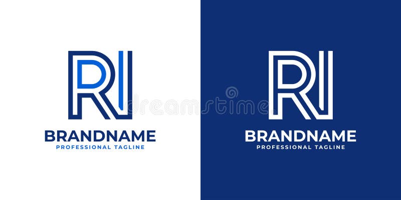 Letters RI Line Monogram Logo, Suitable for Business with RI or IR ...